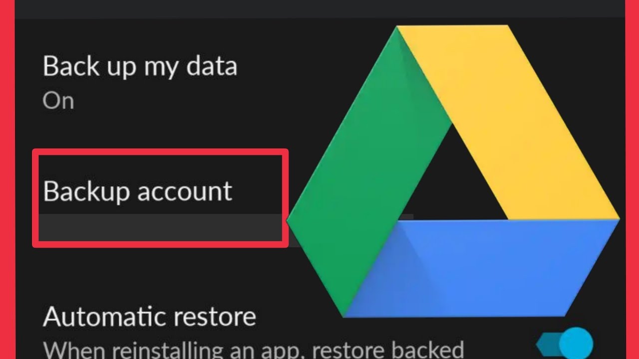 Choose And ADD Backup Account In Google Drive - YouTube