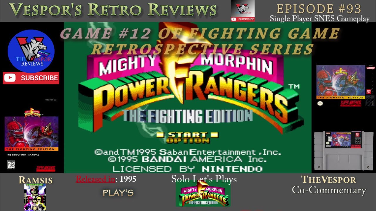 Mighty Morphin Power Rangers Fighting Edition (SNES) | Fighting Game ...