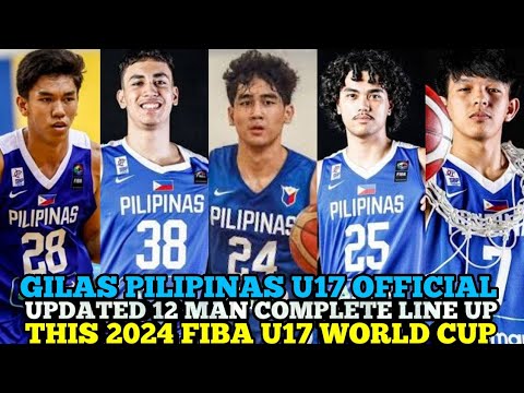 GILAS PILIPINAS U17 OFFICIAL & UPDATED COMPLETE LINE UP.FOR 2024 FIBA ...