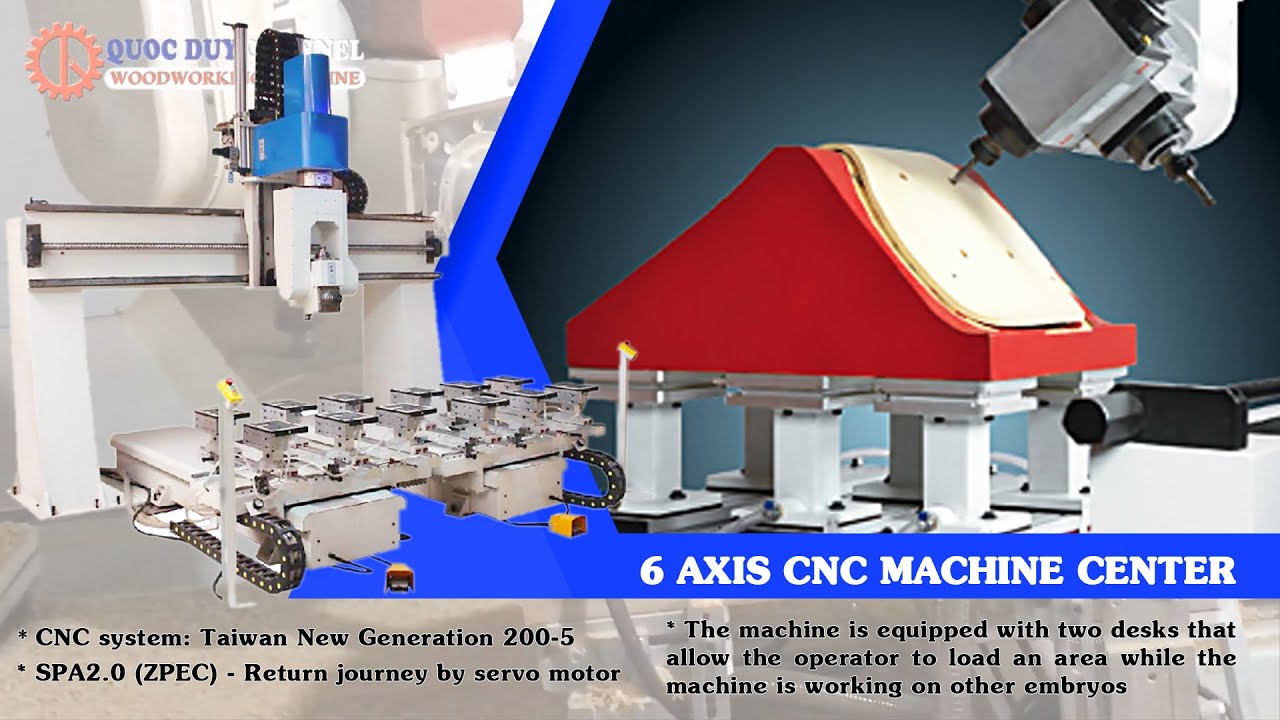 6-AXIS CNC MACHINE CENTER SM 6D | WOOD CNC 3D MACHINING - YouTube