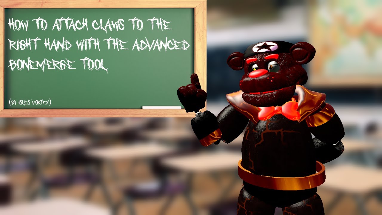 How to attach claws from a foxy model with the advanced bonemerge tool ...