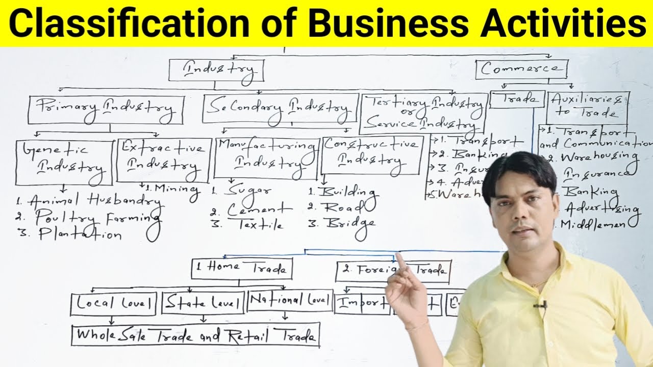 Classification of Business Activities | Business Studies | Class -11th ...