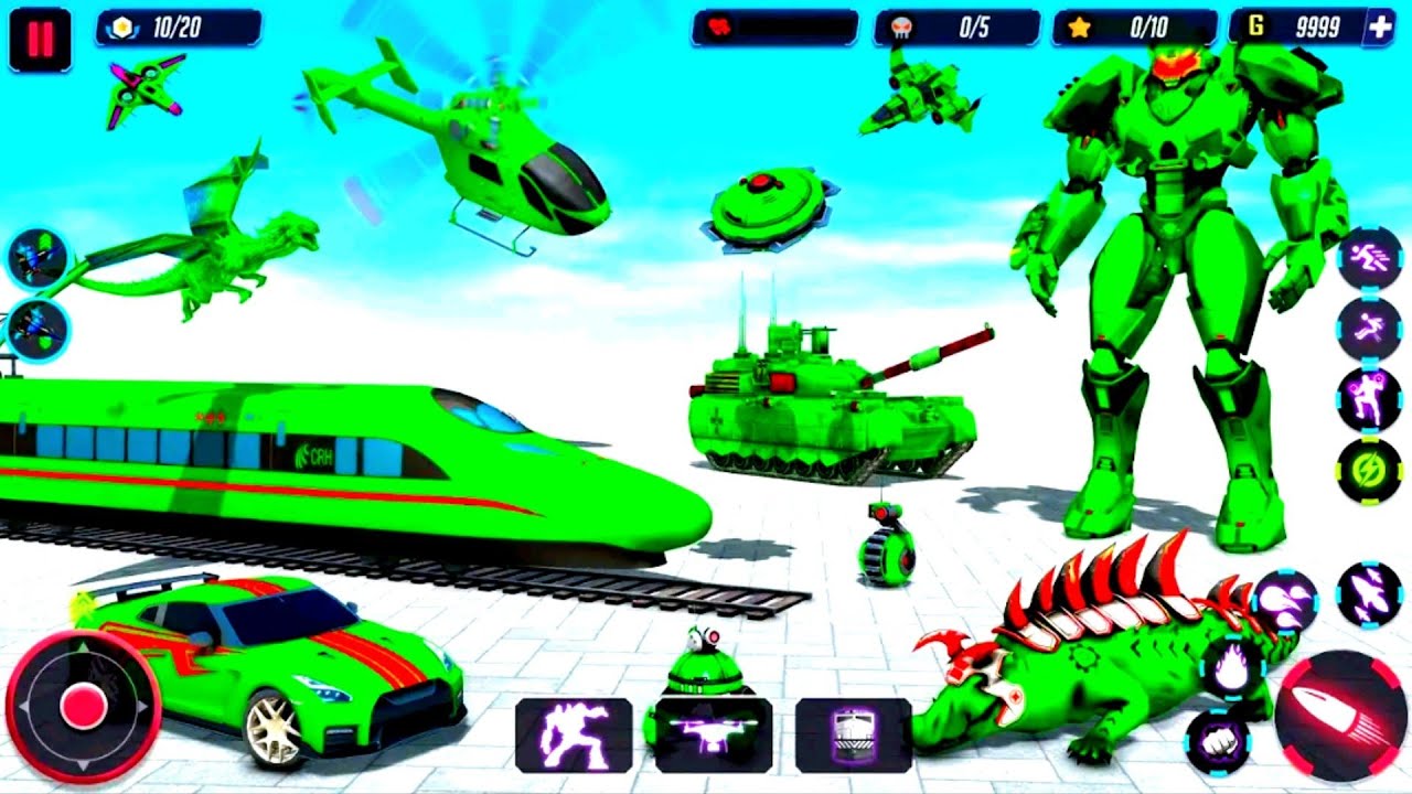 Animal Crocodile Robot Game Android/ios Gameplay - YouTube