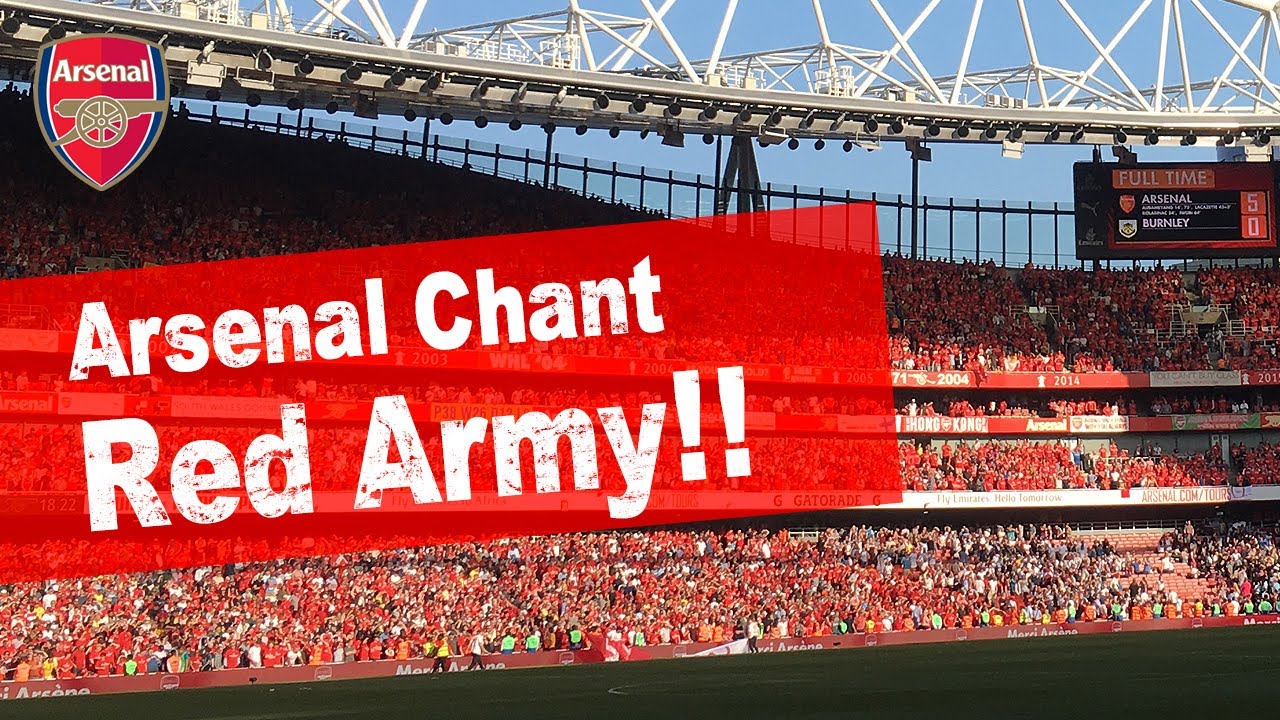 【アーセナルチャント】Red Army! Arsenal Fans Sing RED ARMY Chant at Emirates ...