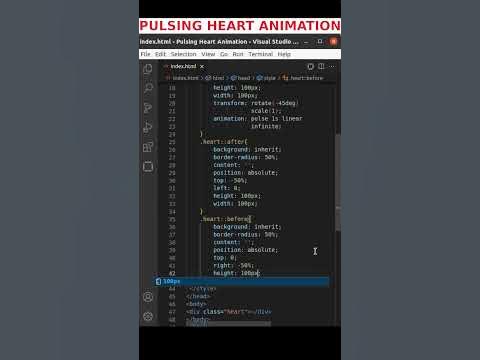 Pulsing Heart Animation | HTML CSS #cssanimation - YouTube