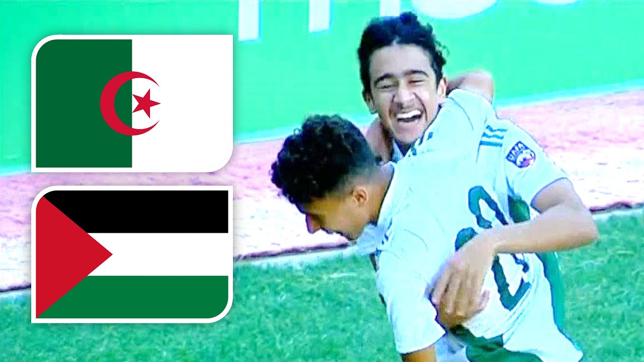 ملخص مباراة الجزائر و فلسطين 5 0 منتخب الجزائر يتألق في افتتاح كأس