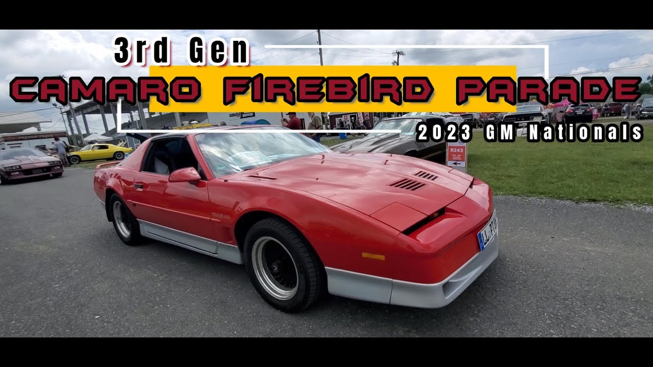 3rd Gen Camaro Firebird Parade at the 2023 GM Nationals - YouTube