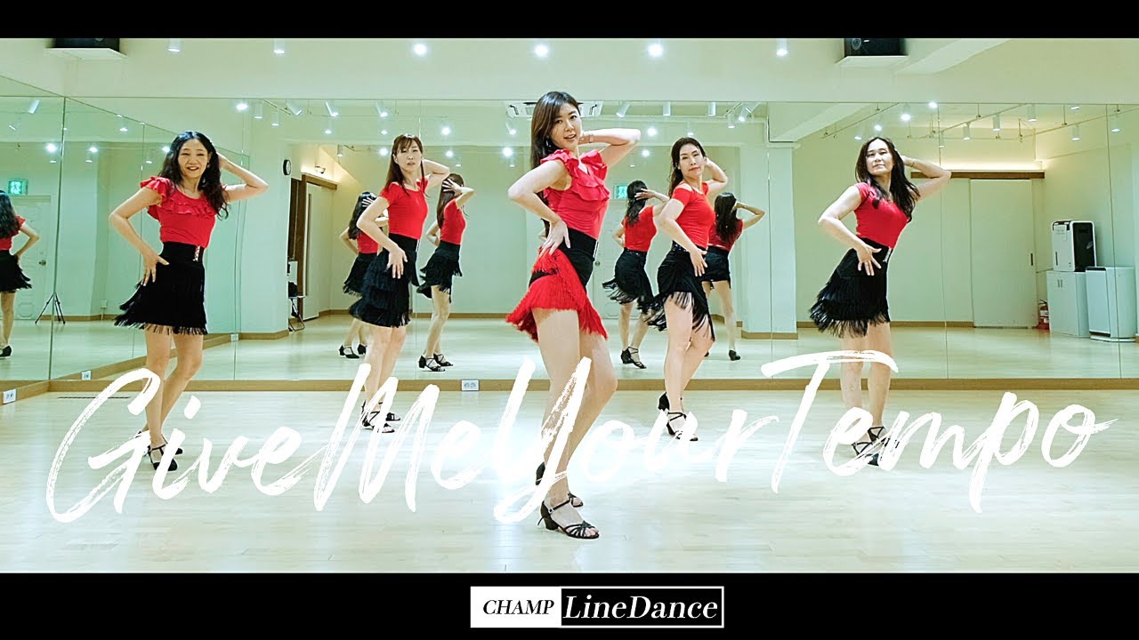 [라인댄스중급반] Give Me Your Tempo Line Dance || 기브미유어템포 라인댄스 - YouTube