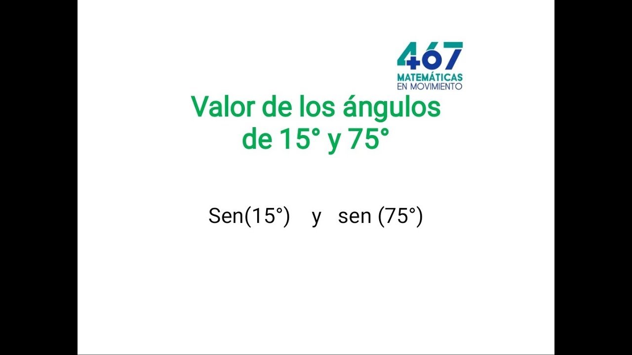 ángulo 15 75 - YouTube