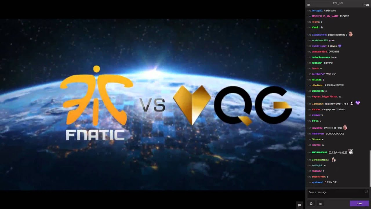 2015 IEM Cologne Day 2 Fnatic vs QG Game 3 (With Twitch Chat) - YouTube