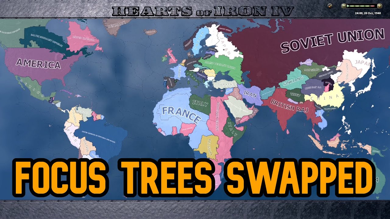 Randomized Country Focus Trees | HOI4 Timelapse - YouTube