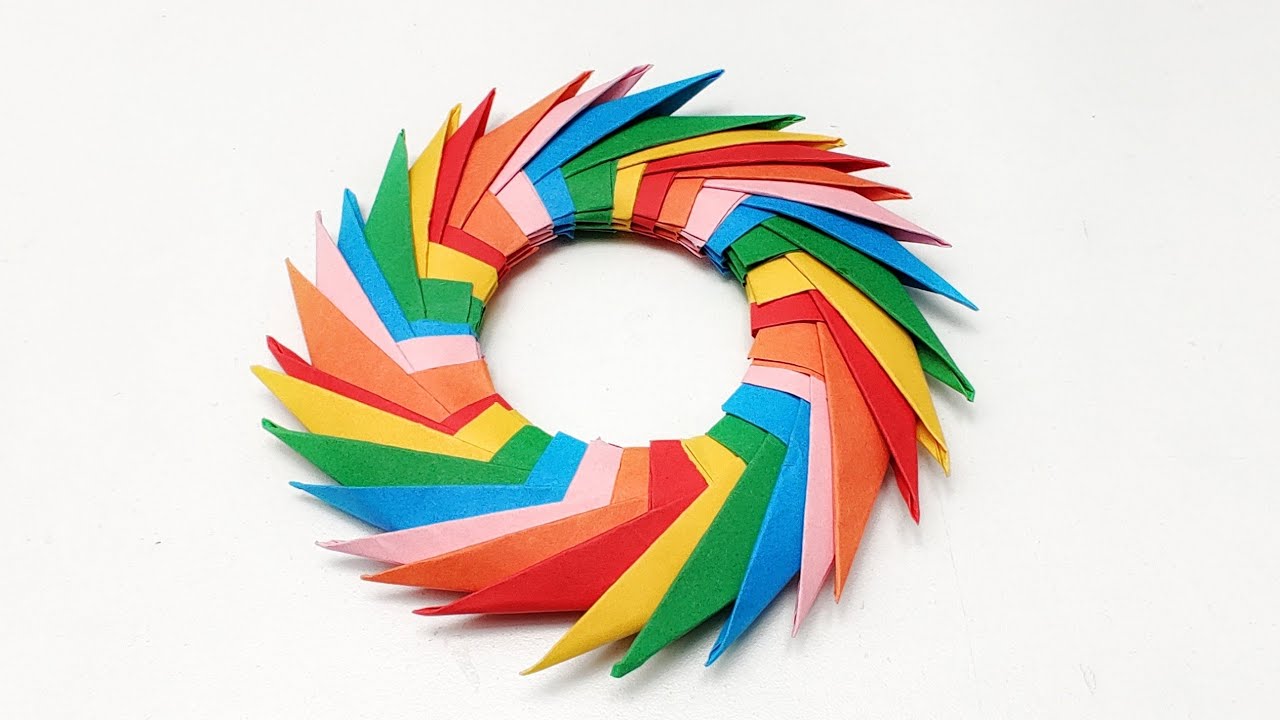 30 point NINJA STAR BLADE | WREATH | Modular Origami - 1054 - YouTube