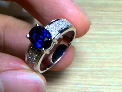1,78ct unheated khasmier blue sapphire.3GP