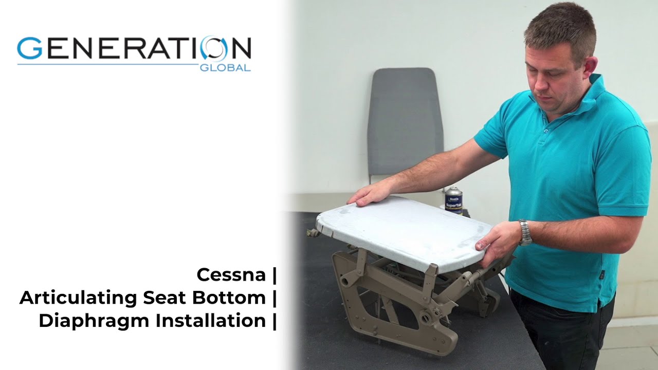 Cessna, Articulating Seat bottom, Diaphragm Installation - YouTube