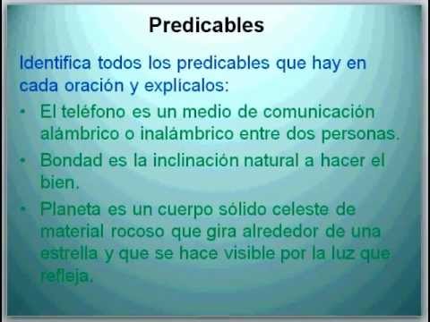 Predicables parte 2 - YouTube
