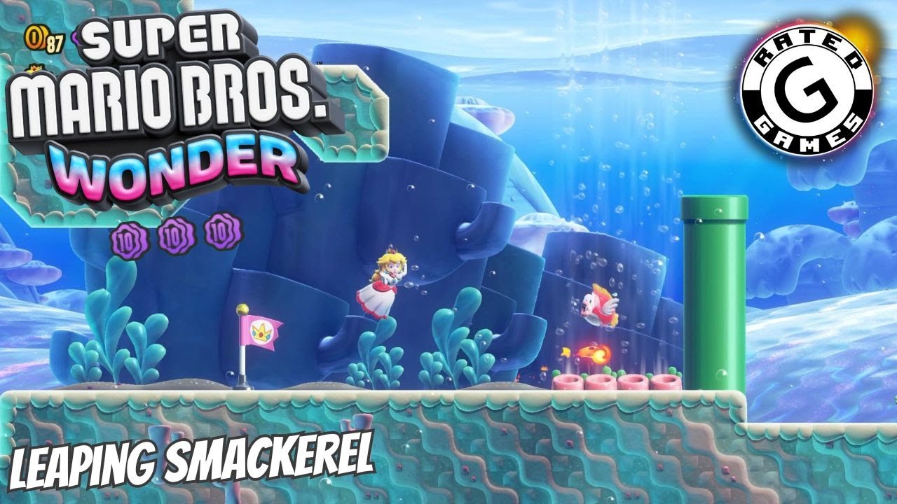 Leaping Smackerel ALL Purple Coins 🟣🟣🟣 Super Mario Bros. Wonder - YouTube