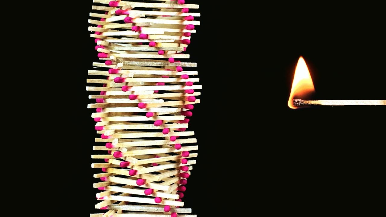 How to make domino effect with matches | Science Experiment - YouTube