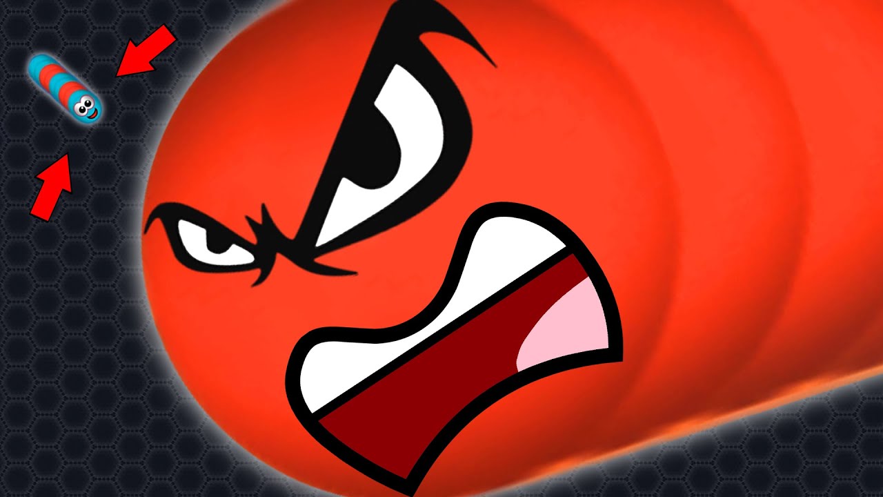 Wormate.io Troll Giant Hacker Worm Vs Tiny Worm/ Tiny Worm Trolling ...