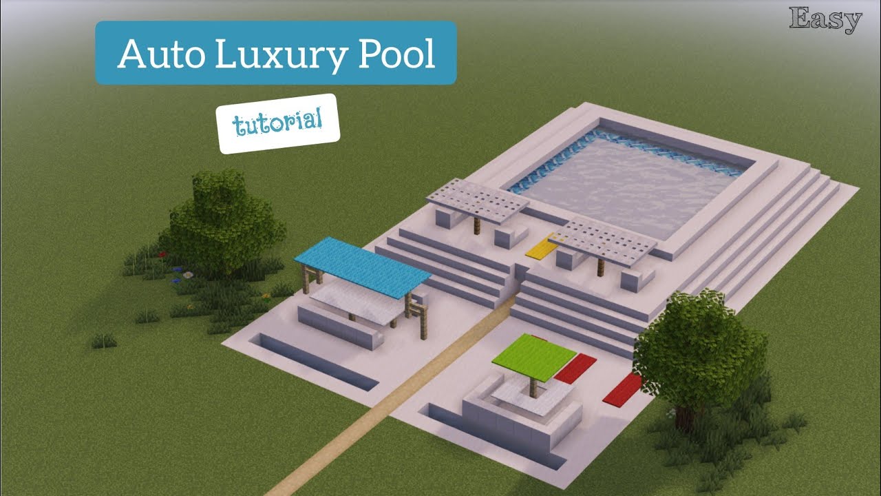 Minecraft | How To Build an (easy) Auto Luxury Pool | Tutorial⚒️ - YouTube