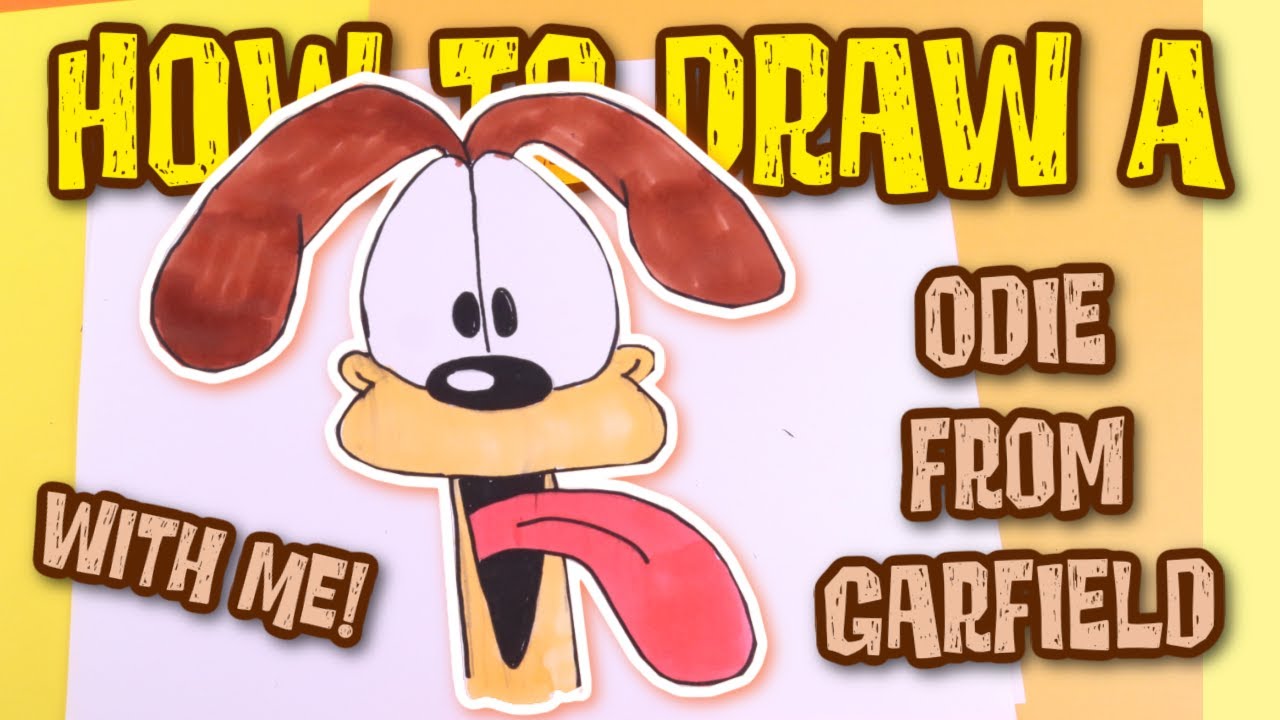 Let's Draw Odie From Garfield with Me - YouTube