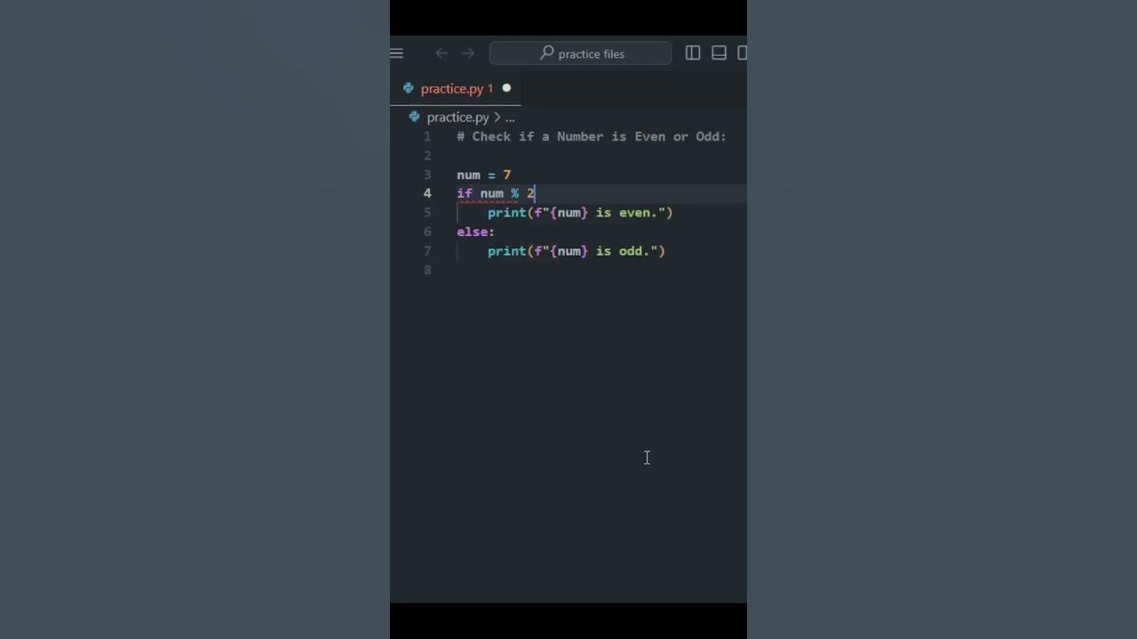 Check If A Number Is Even Or Odd Python Code Coding Programming Pythoncode