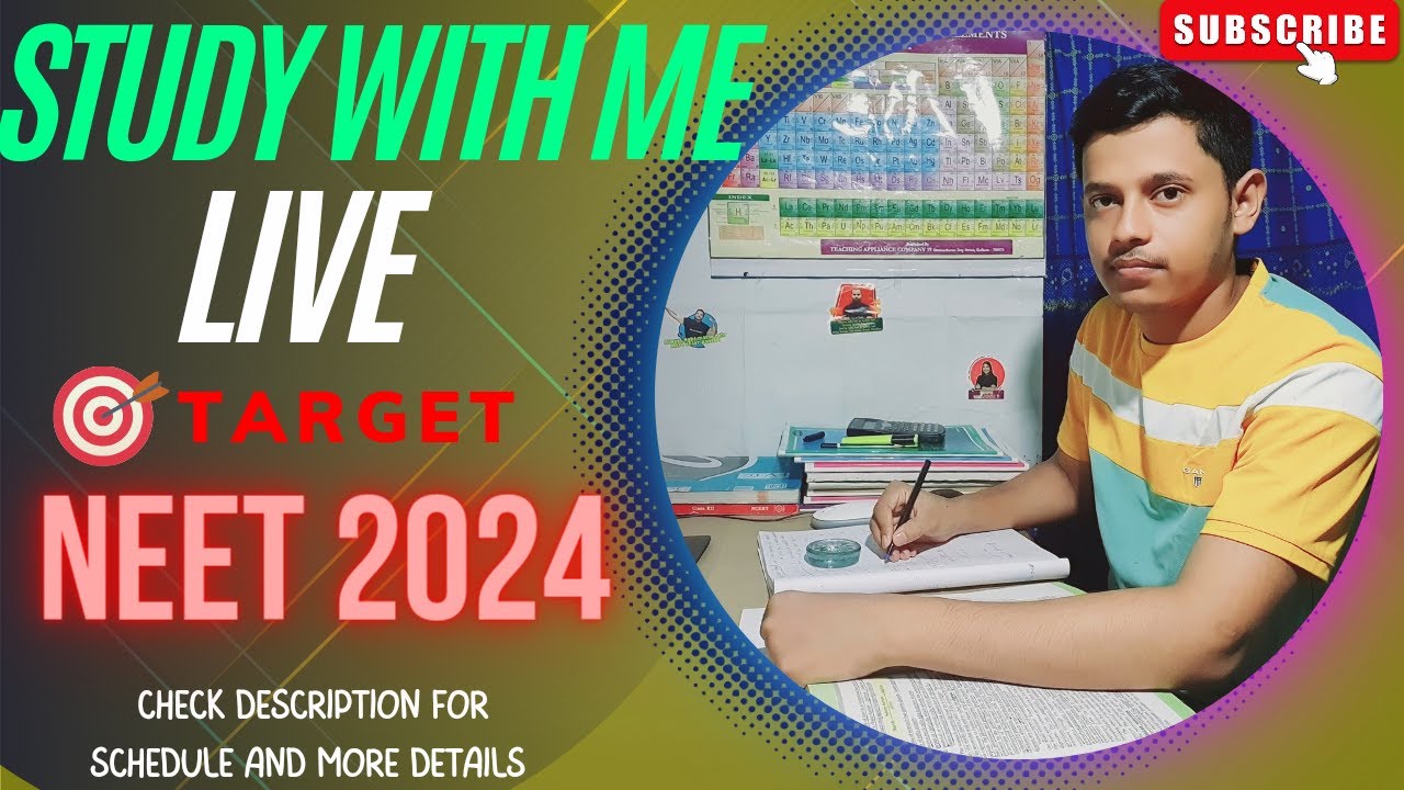 STUDY WITH ME LIVE POMODORO | 12 HOURS | NEET Aspirant | Lo-fi beats | Rain sounds | Talks in ...