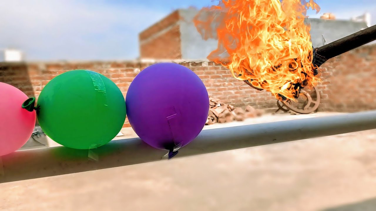 LPG Gas In Balloons Experiment #lpg #gas - YouTube