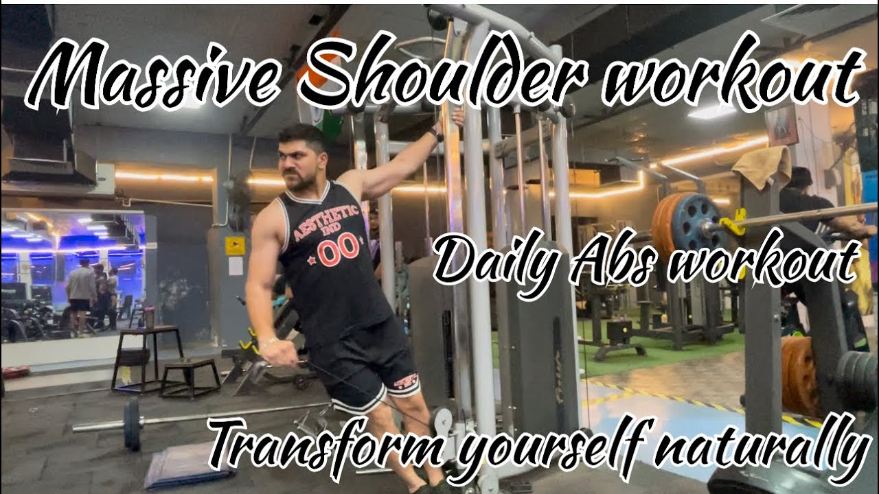 Shoulder workout in Gym || Lower Abs training || Shoulder+abs workout ...