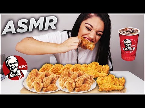 ASMR KFC FRIED CHICKEN + MAC & CHEESE (EATING SOUNDS) NO TALKING!!