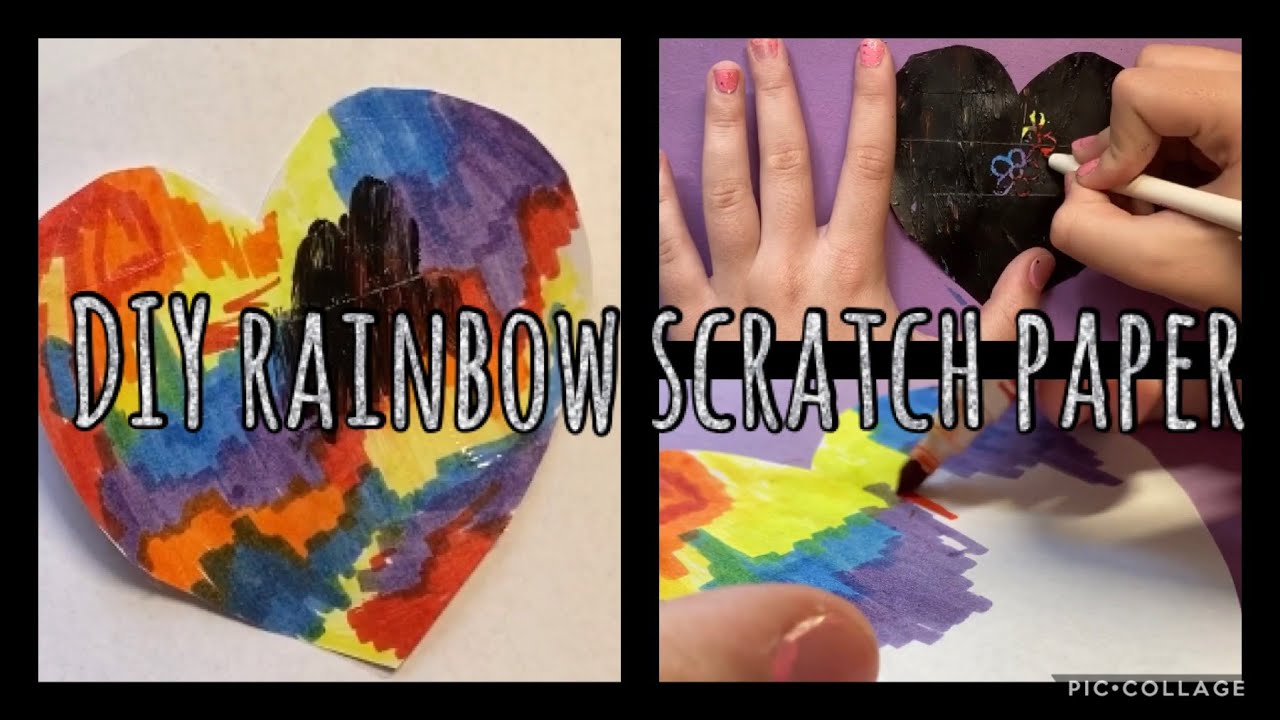 DIY Rainbow Scratch Paper (Getting Crafty Shorts) - YouTube