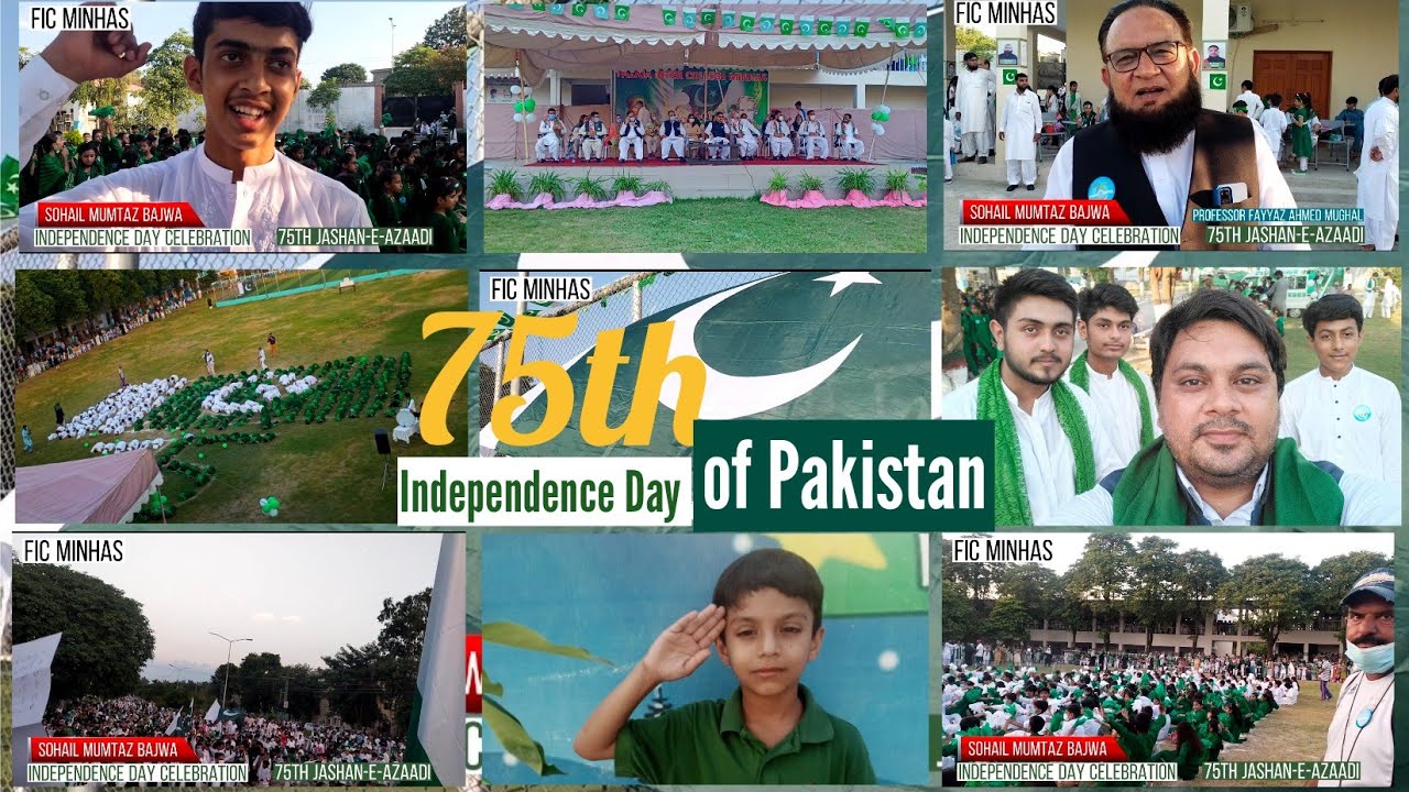 75th Independence Day Celebration | Human Flag Formation| Pakistan ...