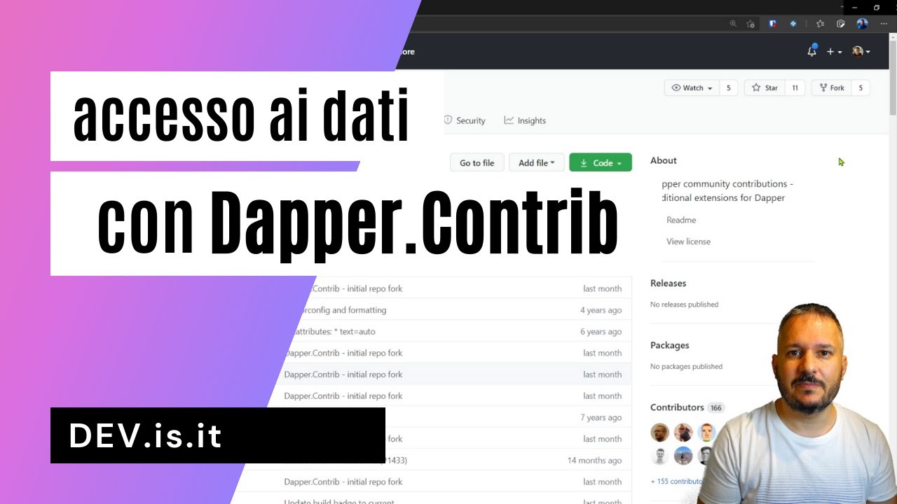 DEV.is.it | Accesso ai dati con Dapper.Contrib - YouTube