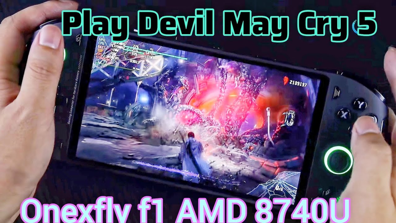Onexfly F1 play game Devil May Cry 5 TDP 15W 60FPS - YouTube