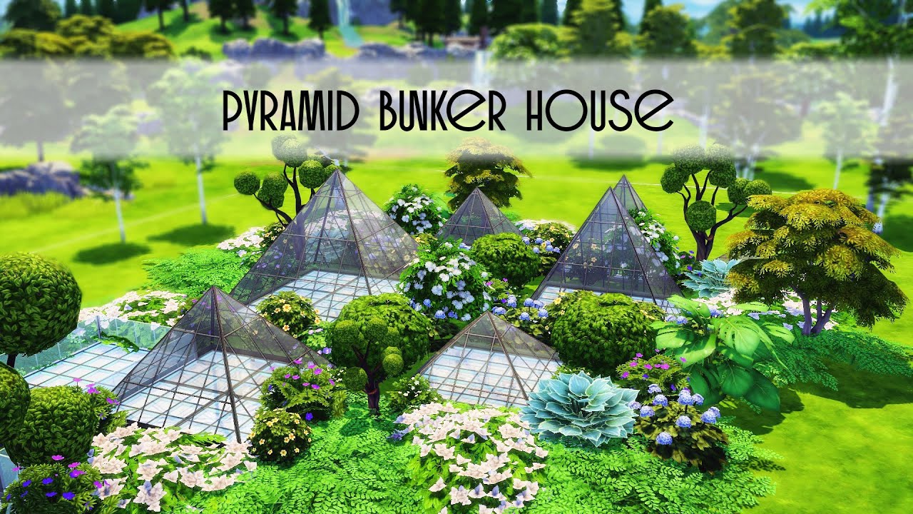 PYRAMID BUNKER HOME | SIMS 4 | SPEED BUILD AND TOUR | NO CC - YouTube