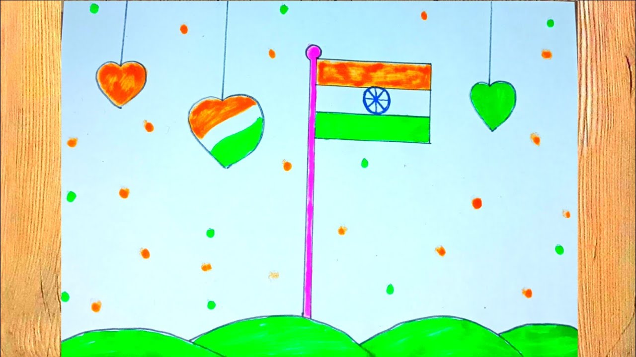 Flag/ Flag drawing easy/ republic Day drawing/ national flag drawing ...