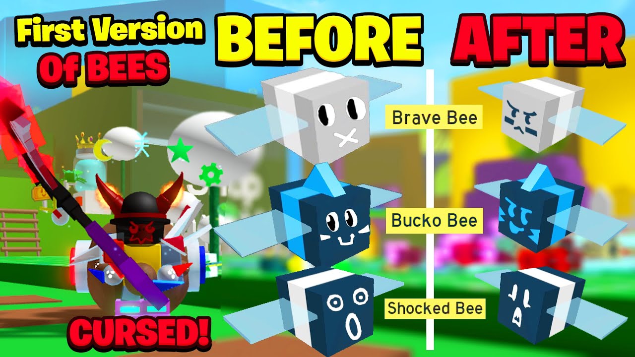 FIRST VERSION OF BEES! Old Bee Faces Were Found And They Are CURSED 💀 (Bee Swarm Simulator ...