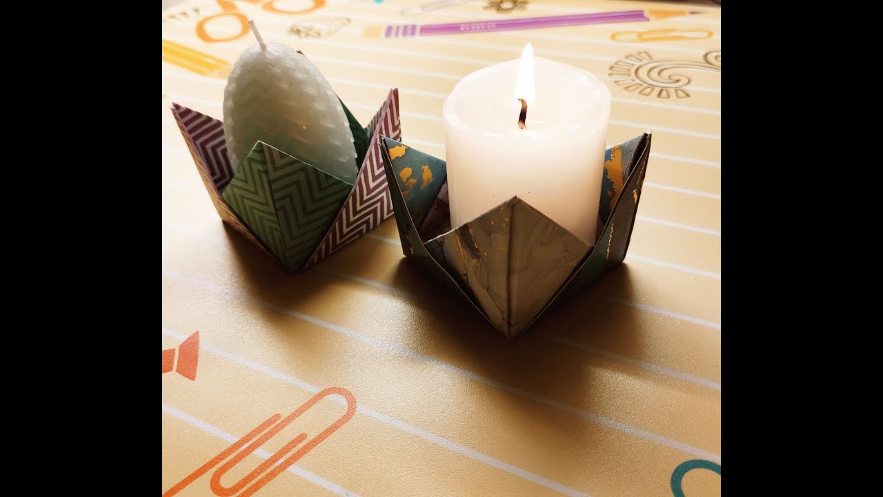 DIY Decorative Candle Holder from Paper | Easy & Creative Craft Idea 🌟 ...