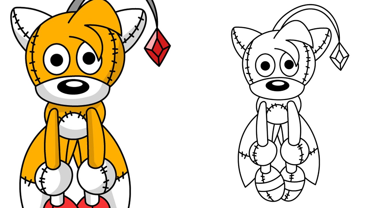 How to Draw TAILS DOLL easy | Step by Step | Sonic the Hedgehog | Art ...