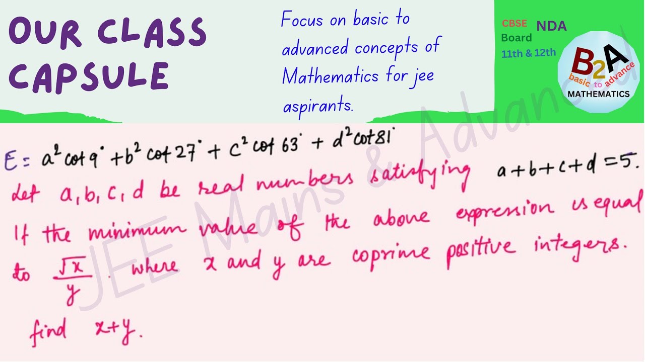 Question for JEE ADVANCED practice | IIT JEE @B2A_JEE - YouTube
