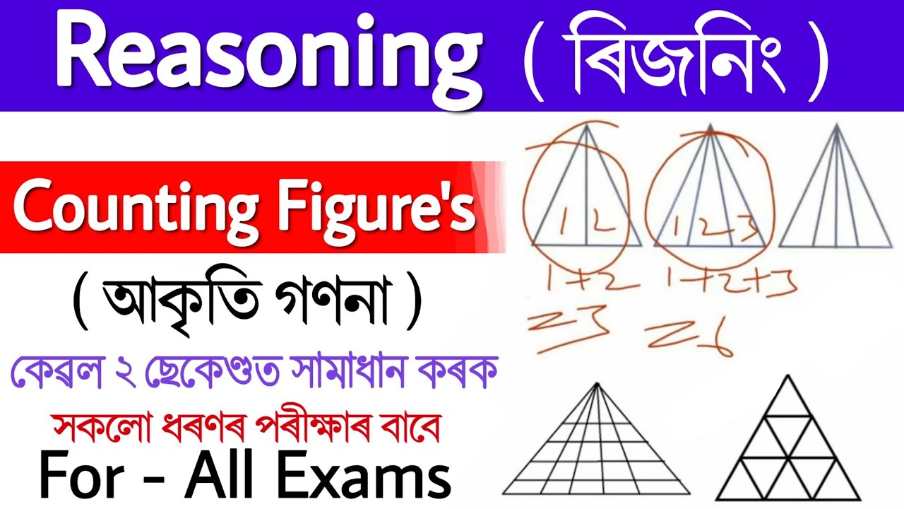 Counting figures/আকৃতি গণনা - Easy tricks/সহজ পদ্ধতি Reasoning in ...