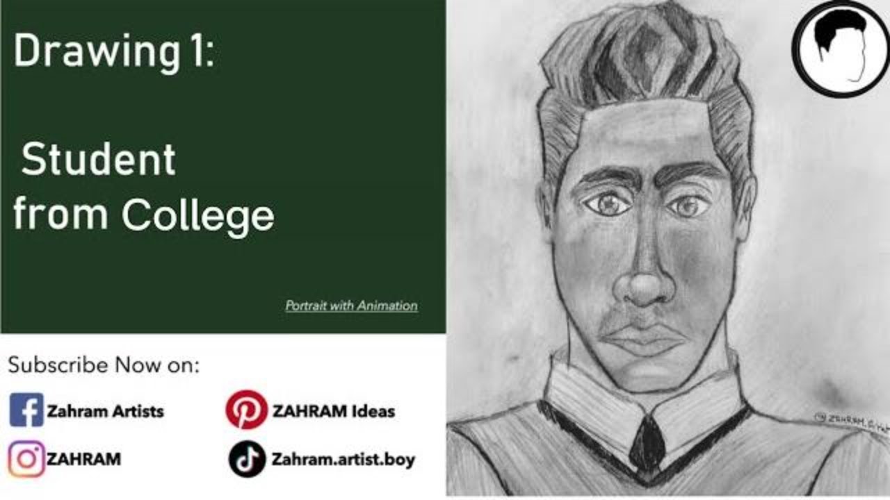How to Draw a College Student Animated with Pencil | Step-by-Step ...