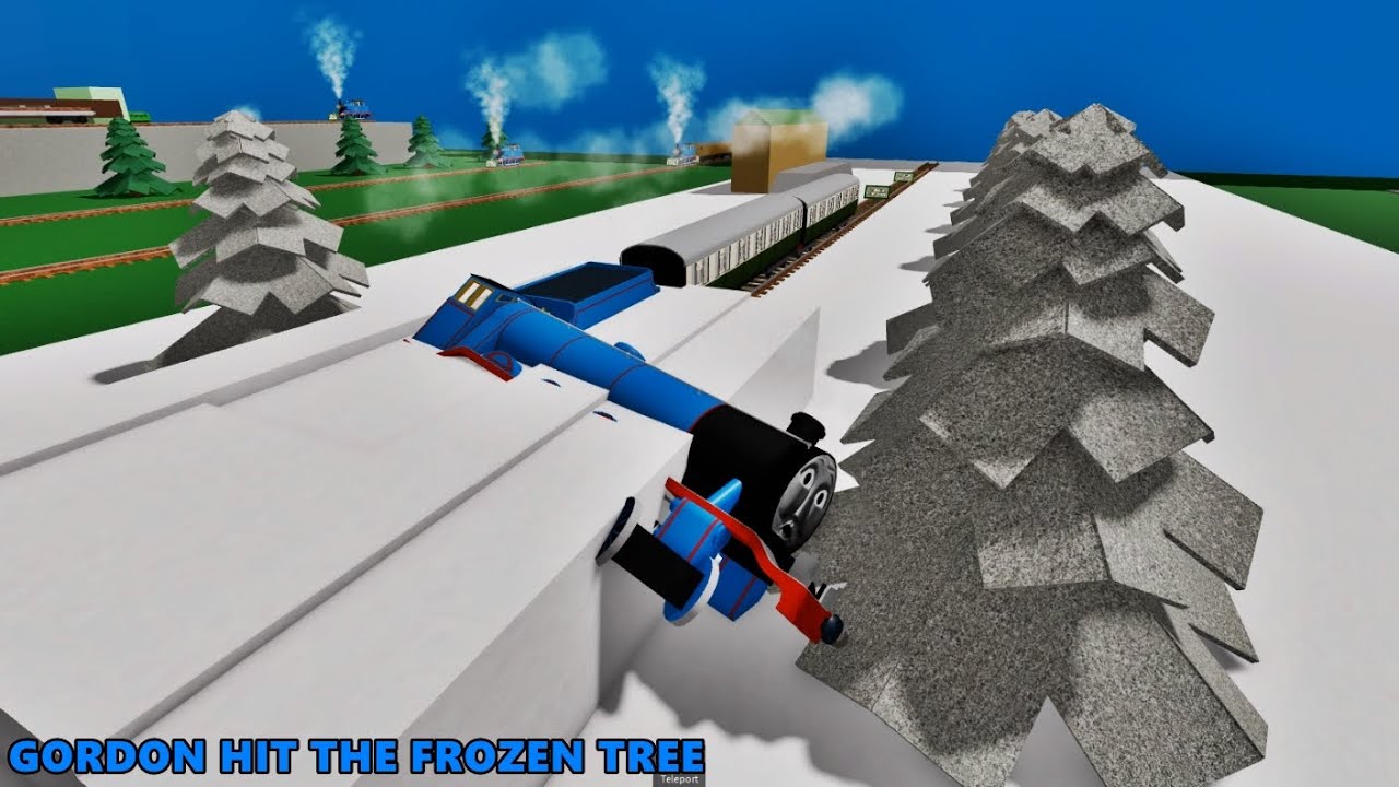 THOMAS AND FRIENDS CRASHES Gordon Hit the Frozen Tree Thomas the Tank ...
