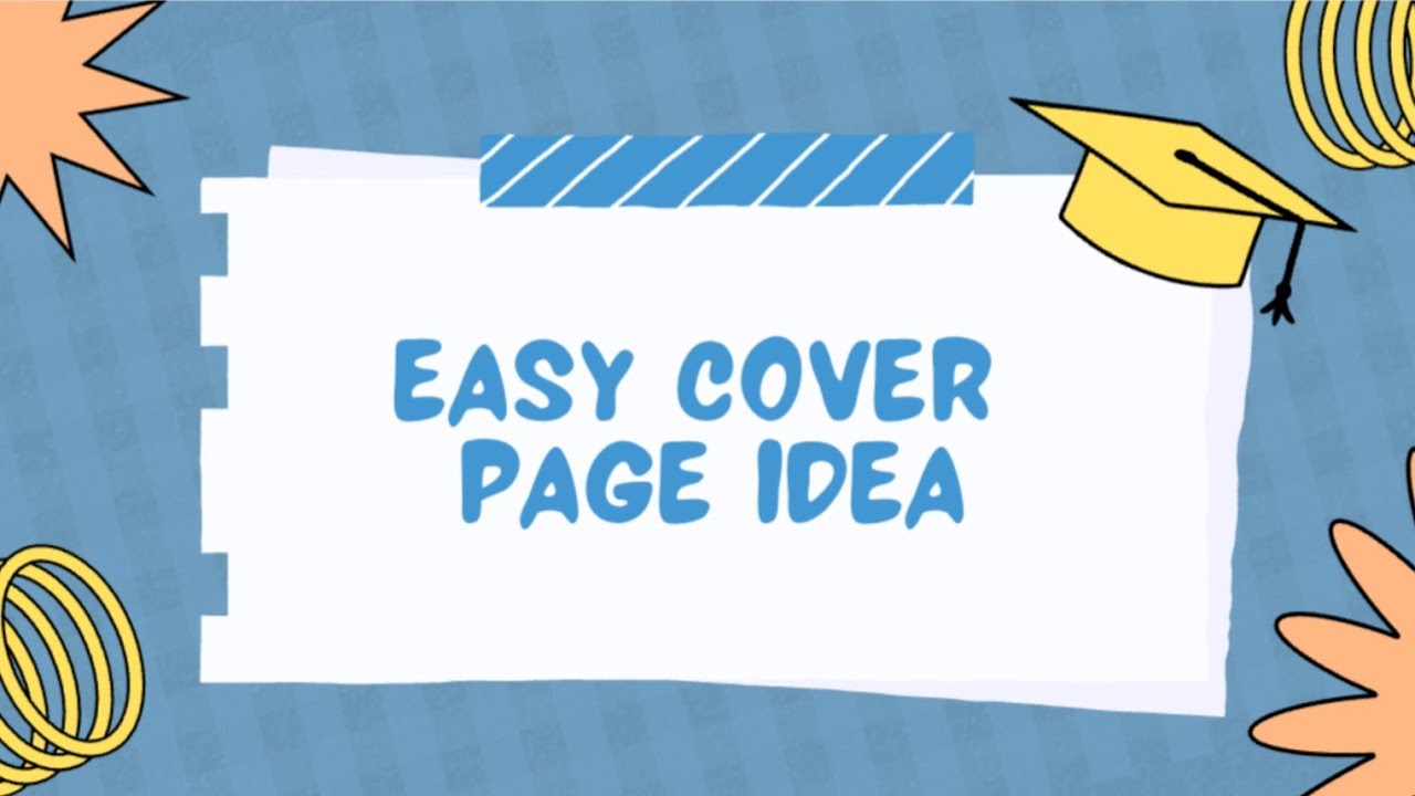 Easy Cover Page Idea for school projects/ journal - YouTube