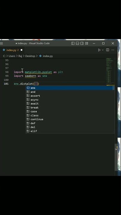 seaborn python | plotting a displot | seaborn plot #shorts #seaborn #python #programming - YouTube