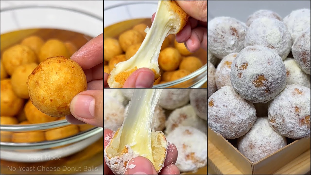 CHEESE DONUT BALLS | No Yeast, No Baking Powder, & No Bake Recipe - YouTube