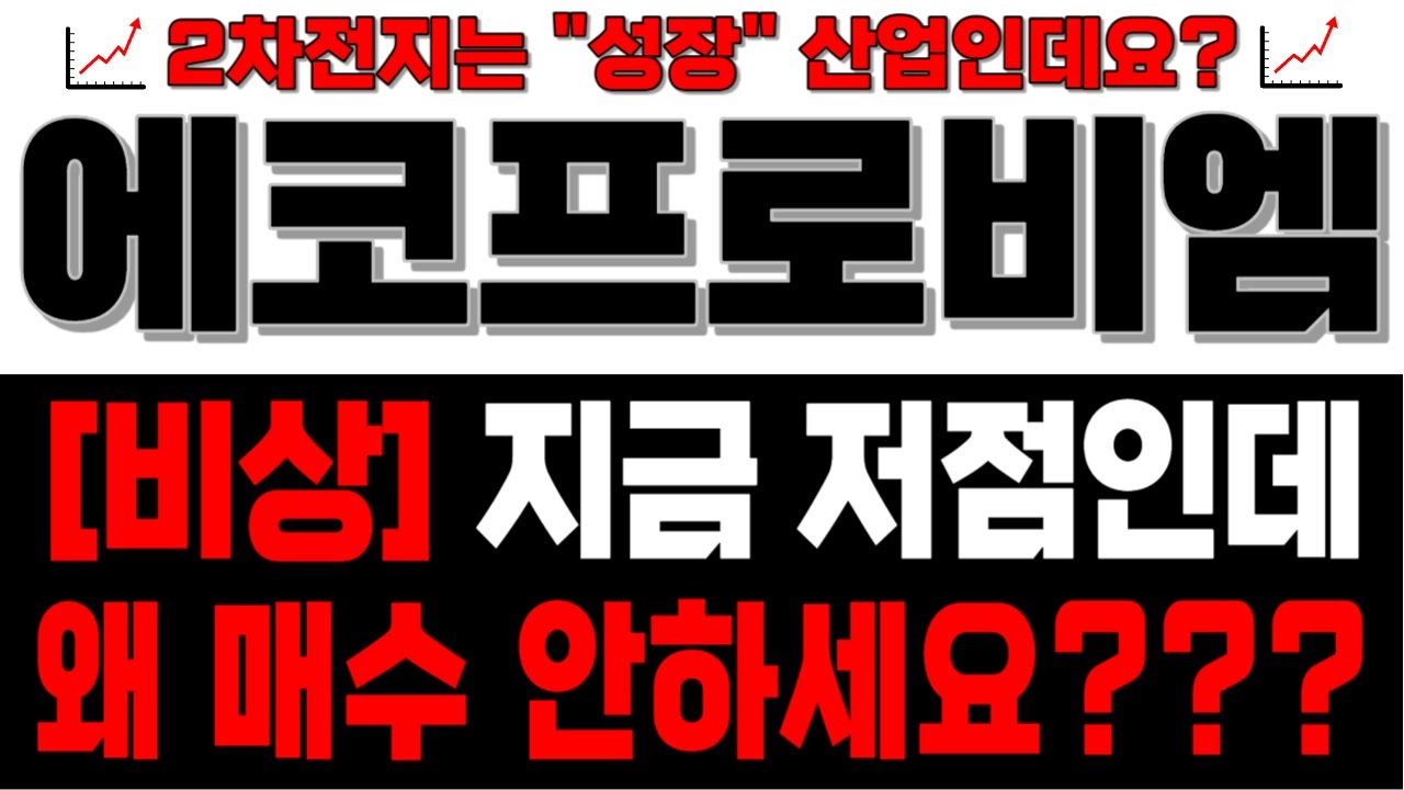 에코프로비엠 비상 진짜 이해가 안되네 지금 저점인데 에코프로비엠 에코프로비엠주가전망 에코프로비엠분석 Youtube