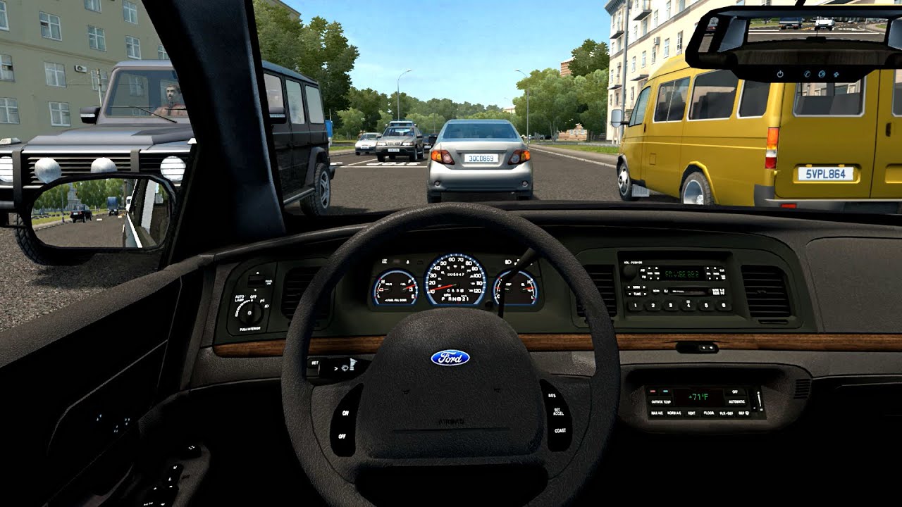 Ford Crown Victoria - City Car Driving [Steering Wheel Game Play] - YouTube