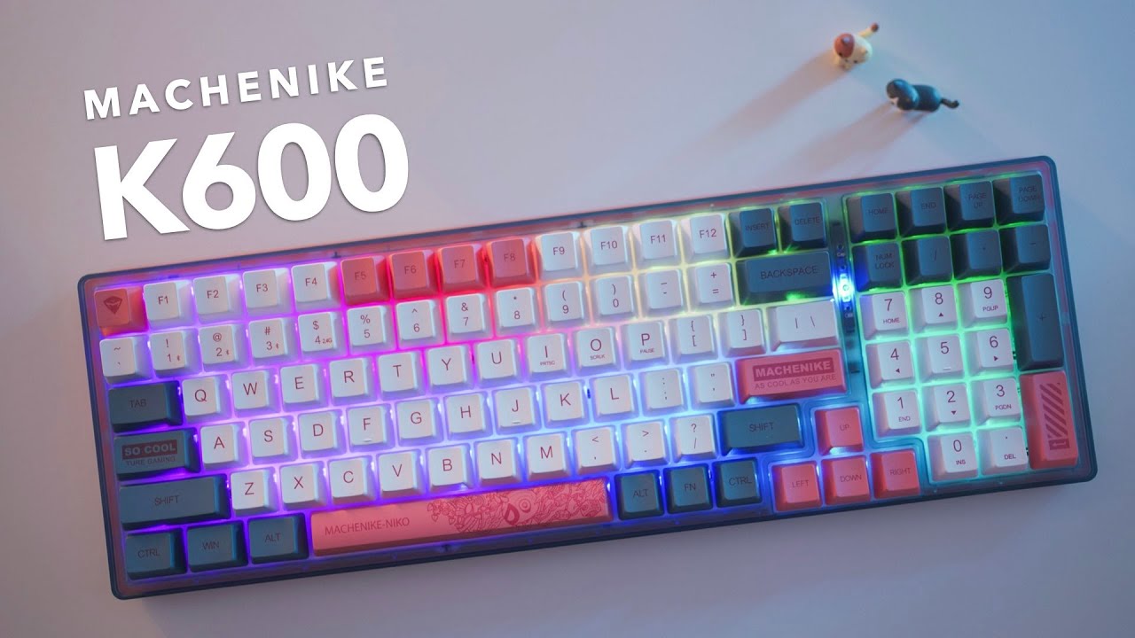 MACHENIKE K600 Wireless RGB Keyboard Unboxing & Typing Sounds (Kailh ...