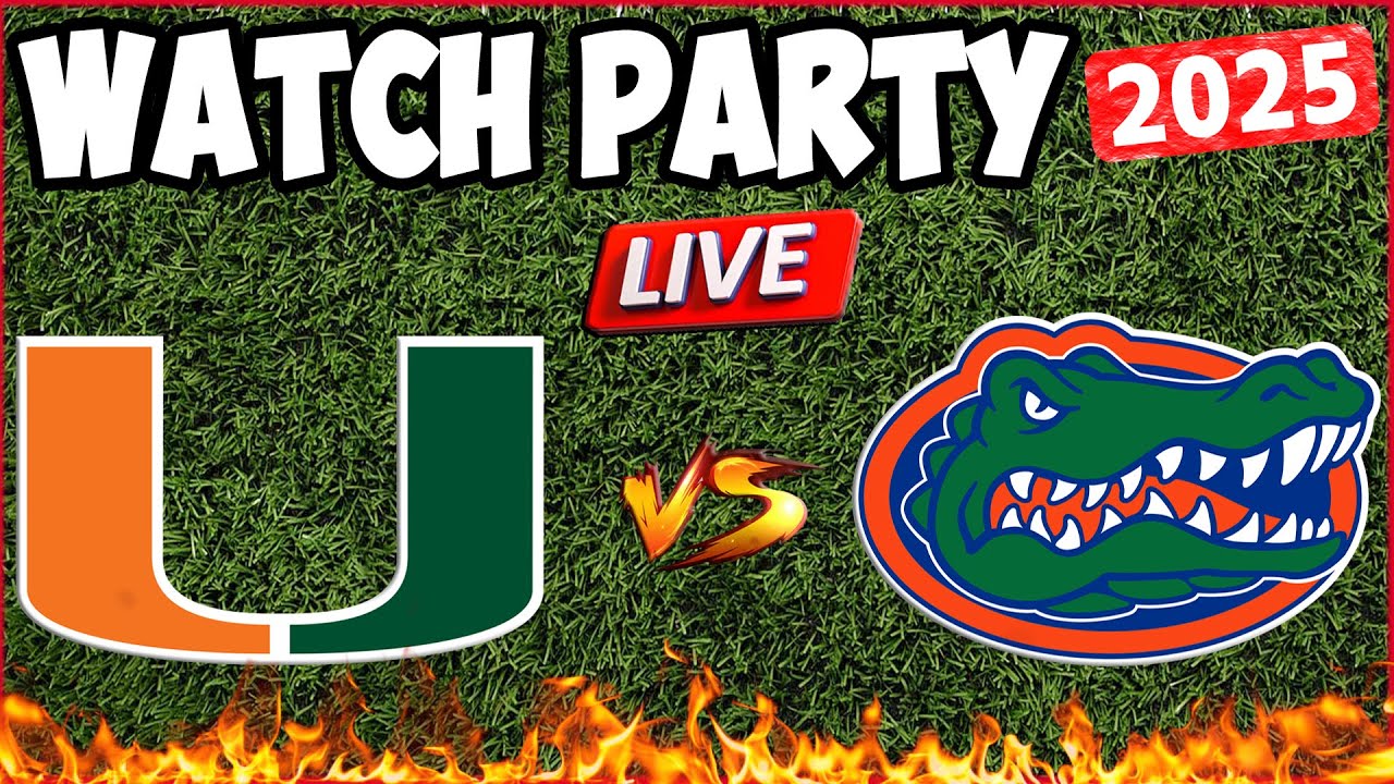 *LIVE* MIAMI HURRICANES vs FLORIDA GATORS | WATCH PARTY & REACTION ...