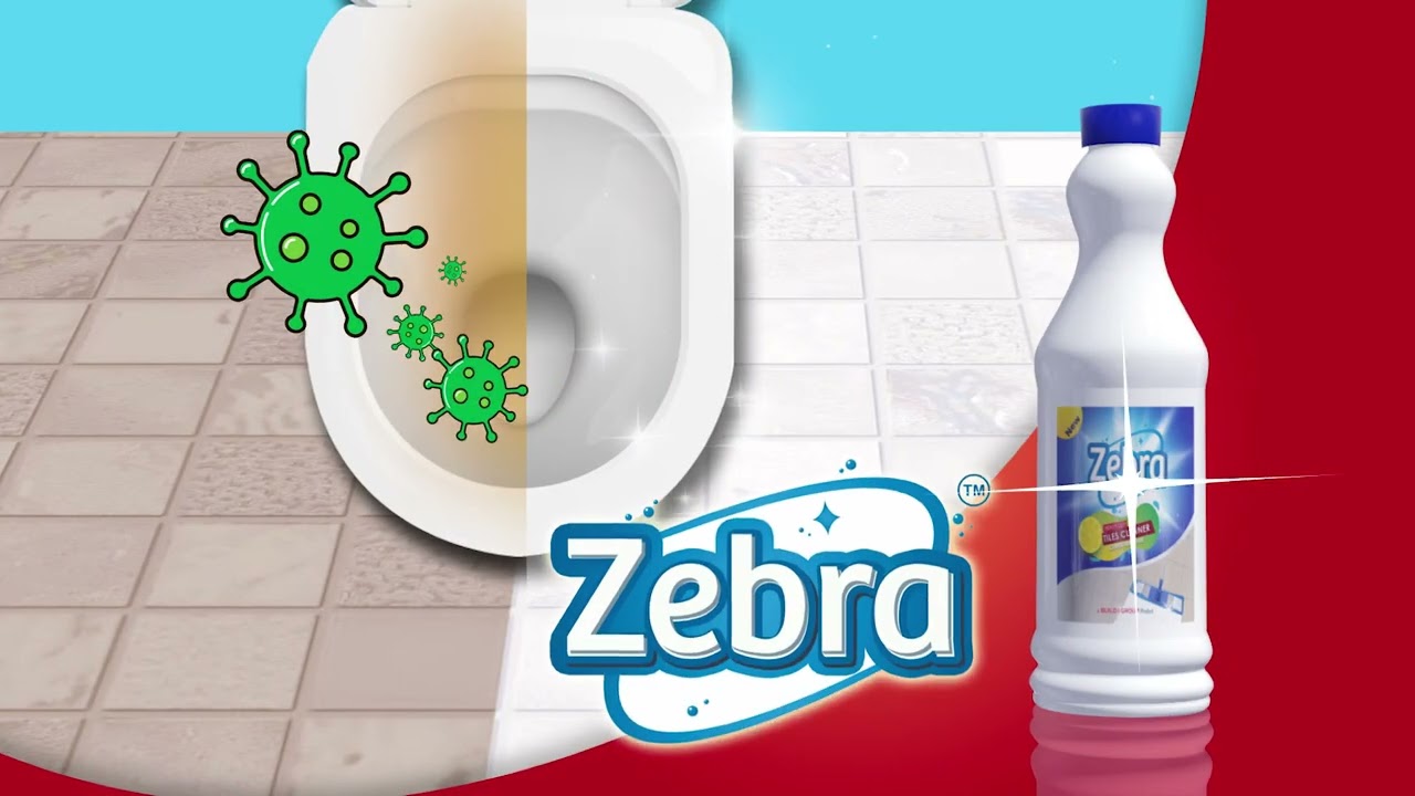 Zebra Tiles / Bathroom Cleaner - YouTube